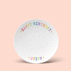 Happy Birthday Plate. Personalized. 10 Decoware Plate W Your Text. so ...