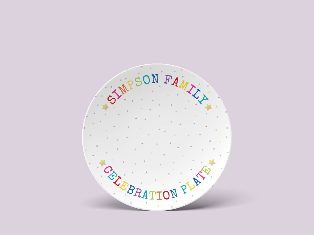 Family CELEBRATION Party Plate. Birthday, Holidays, Milestones CAKE ...