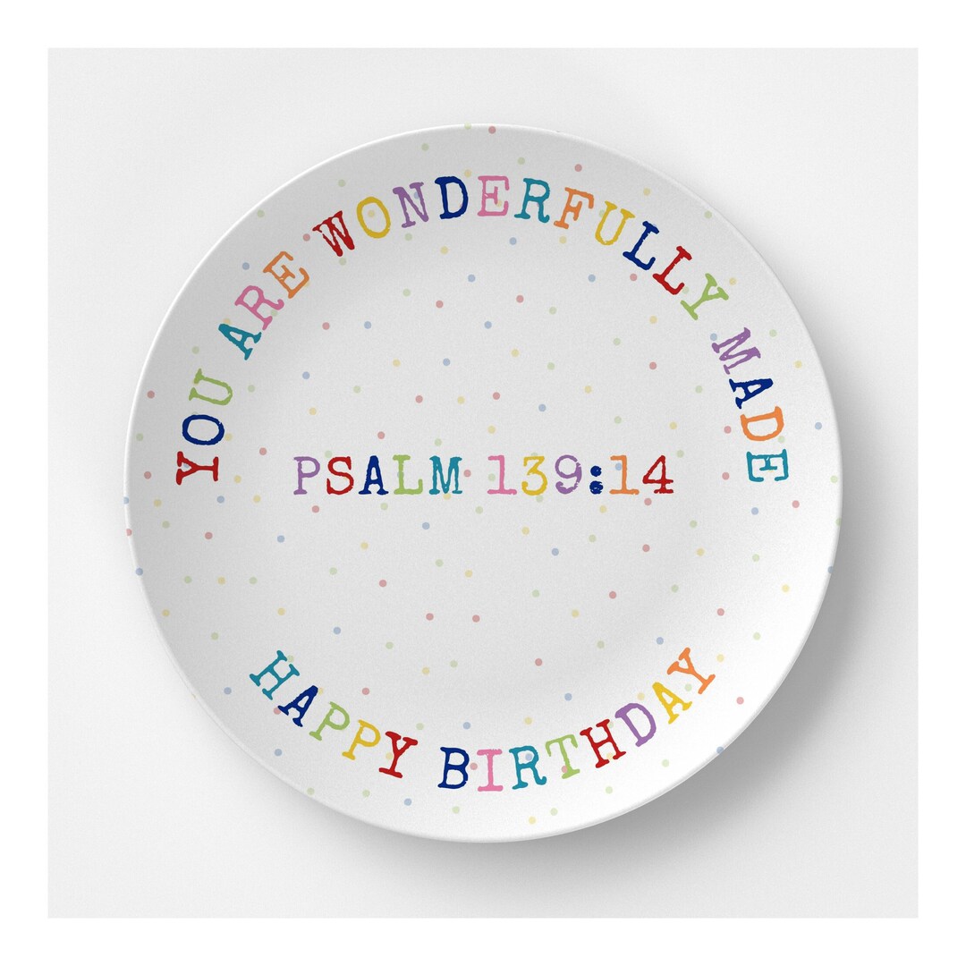 Psalm 139:14 You Are Wonderfully Made Bible Verse Special Cake Plate ...