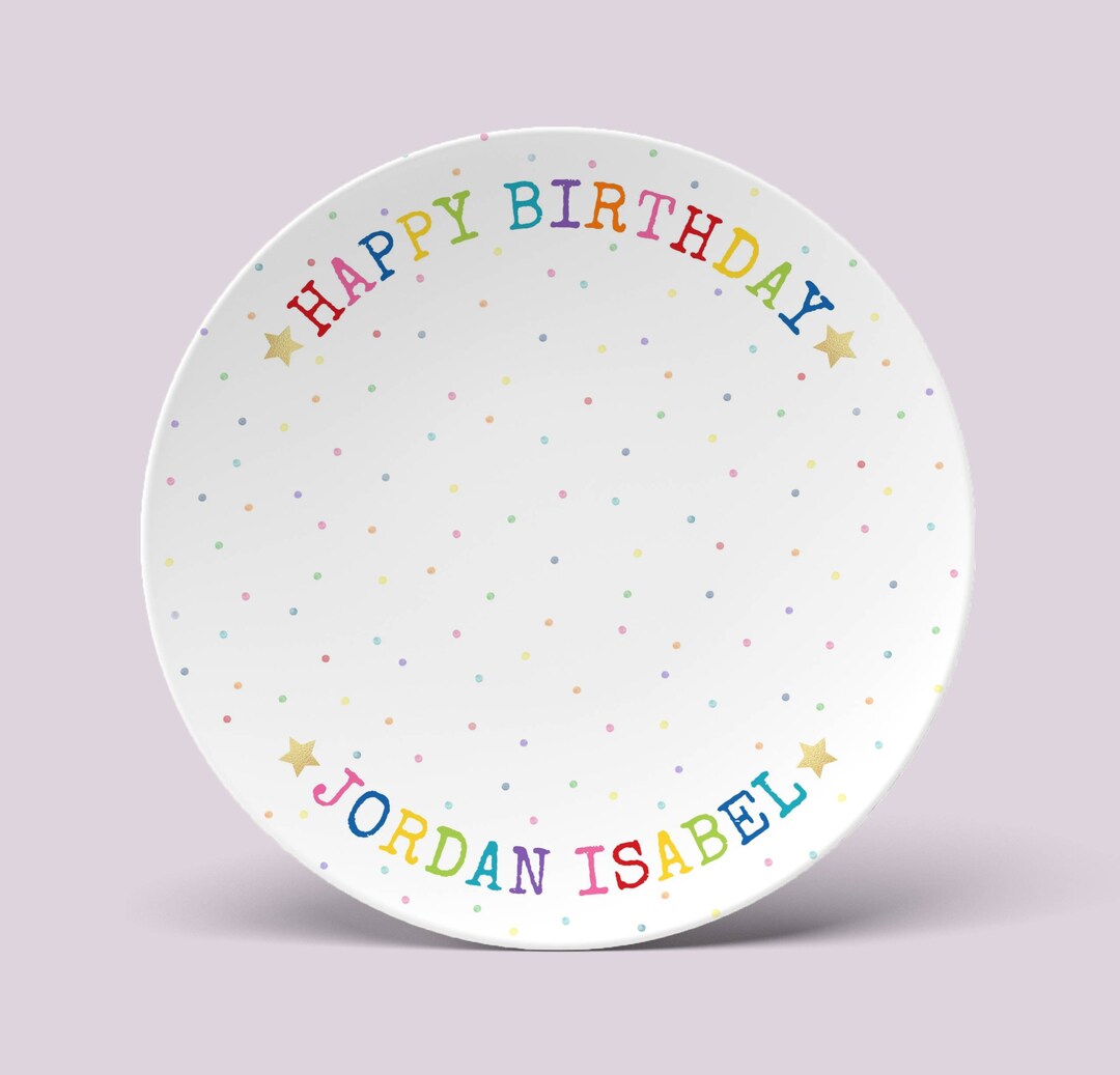 Happy Birthday Plate. Personalized Cereal Bowl. Perfect for Snacks, Ice ...