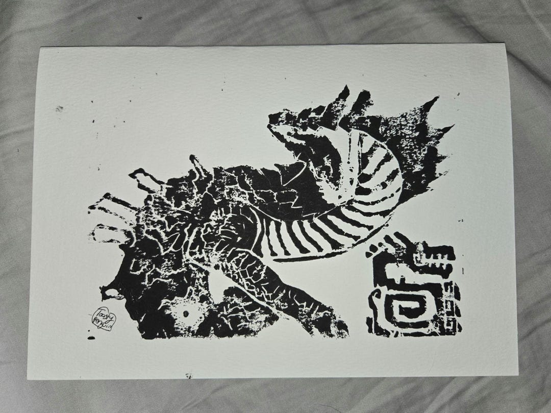 Lagiacrus Monster Hunter -linocut Print - Etsy