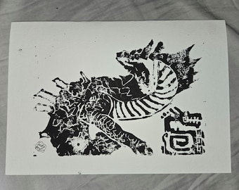 Lagiacrus Monster Hunter Plaque 3d Wood Cut/engraving With Resin Coat ...