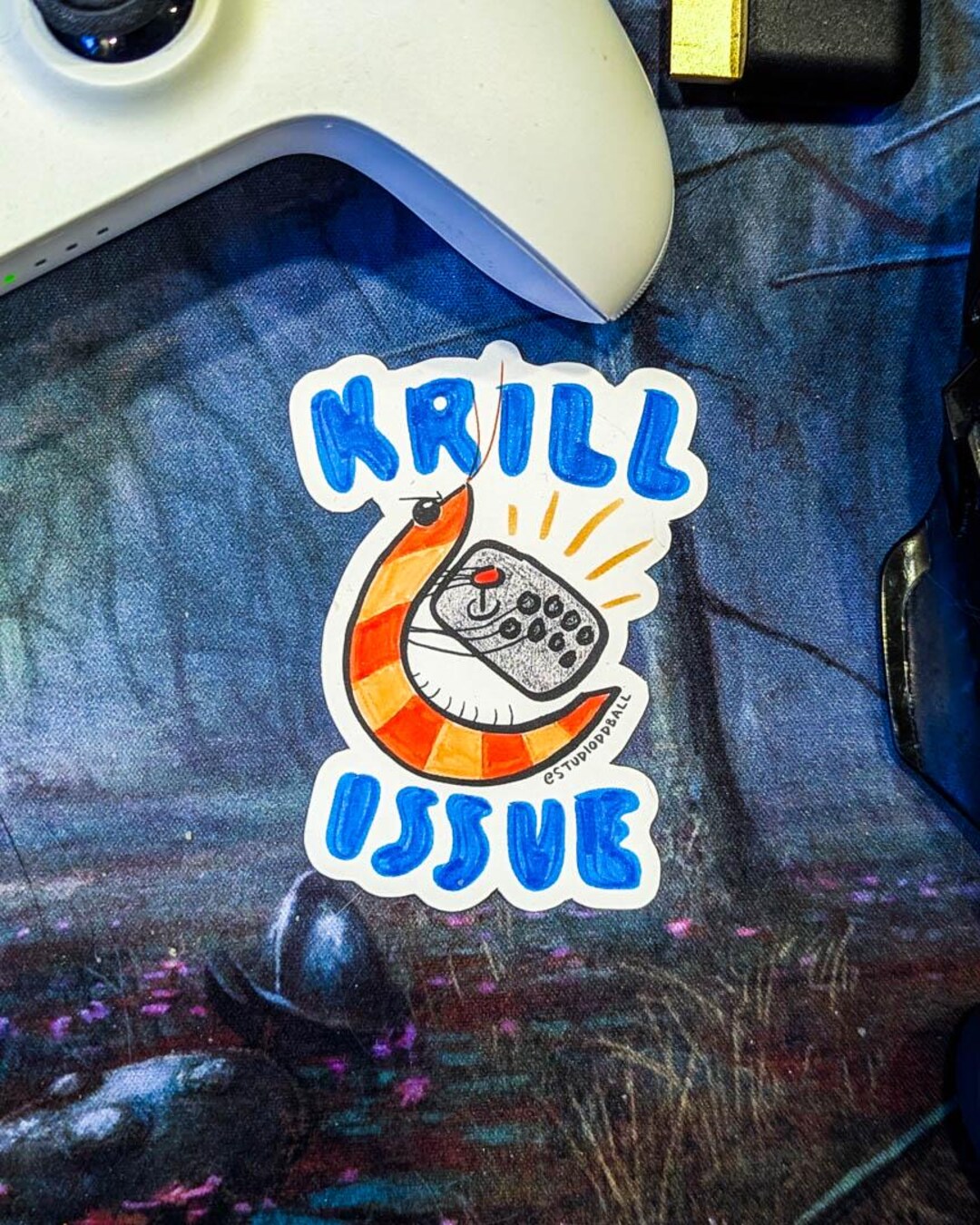 Krill Issue Funny Shrimp Gamer Sticker - Etsy