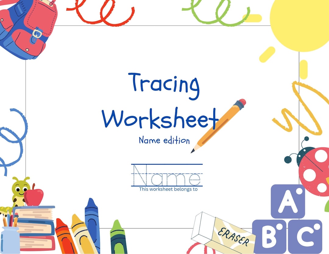 Editable Name Tracing Worksheet Digital Products Home Activities ...
