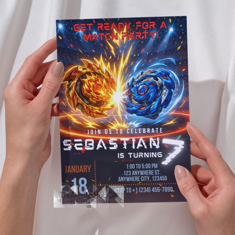 Beyblade X Invite - Etsy