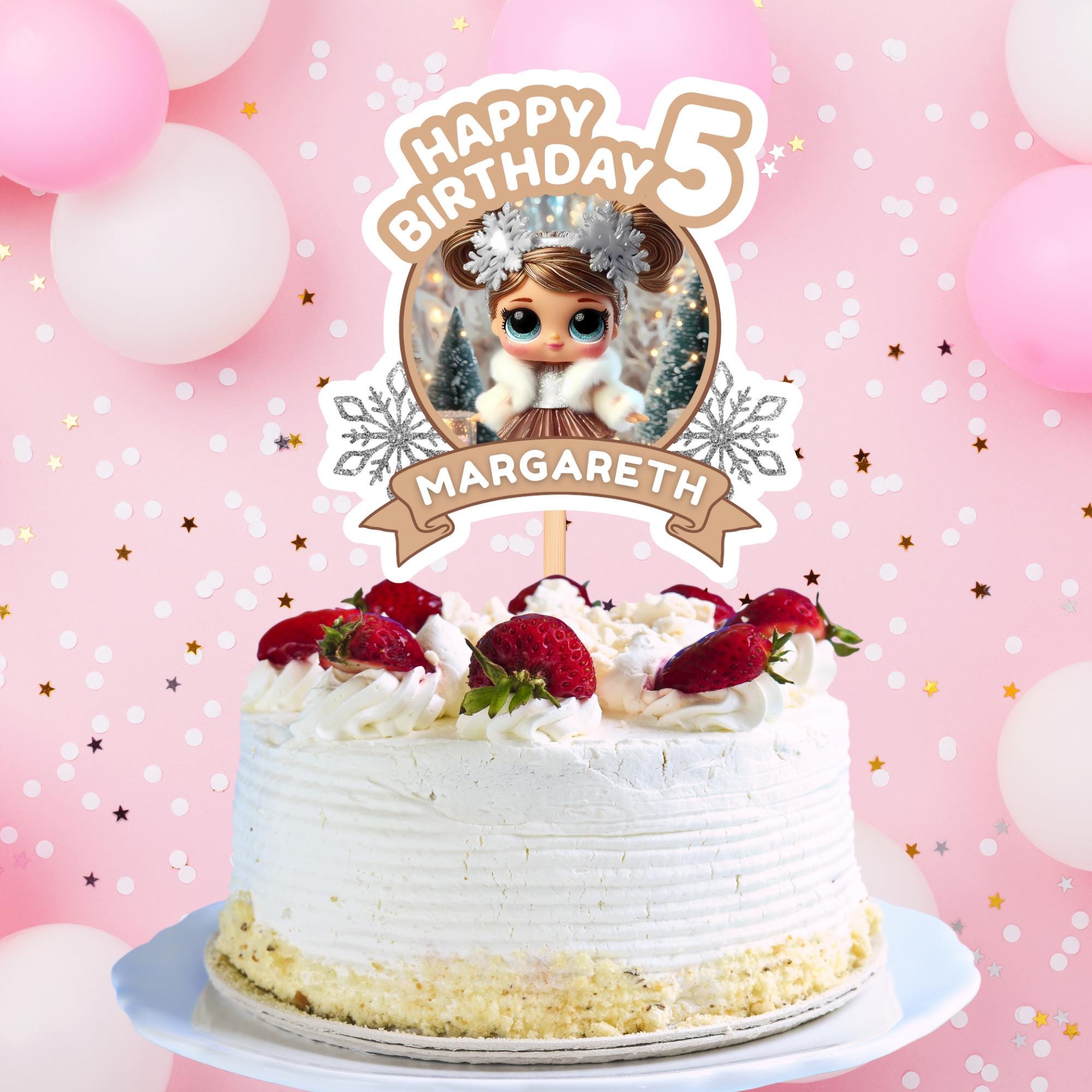 Little Doll Birthday Cake Topper, Lola Cake Topper, Kid Birthday Toper ...