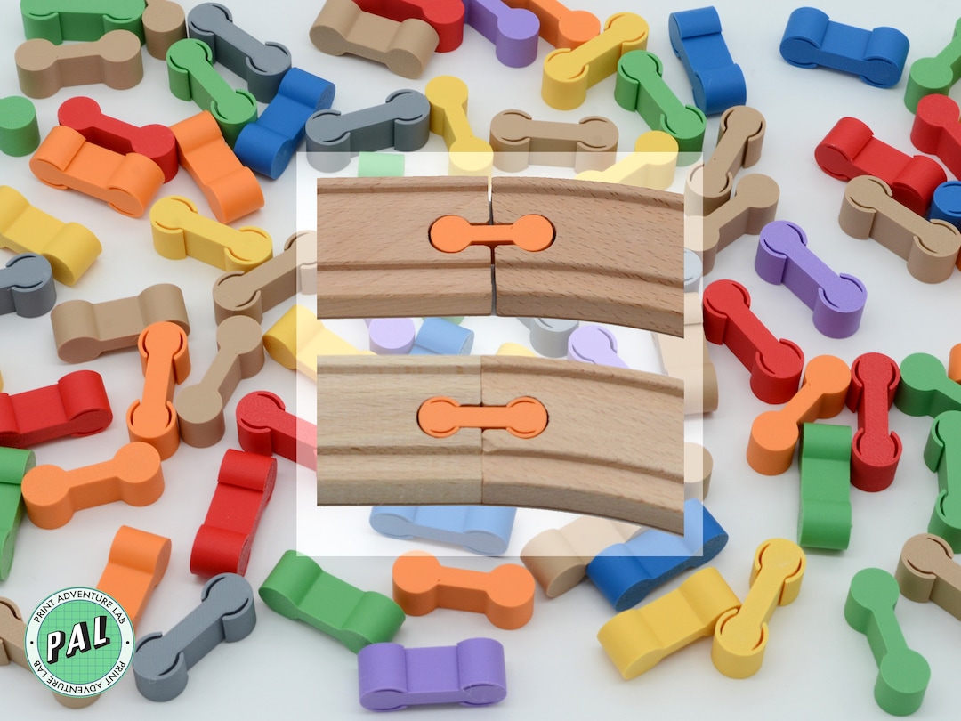 Wooden Train Track Dog Bone Connectors - Pack of 8 Standard and Tight ...