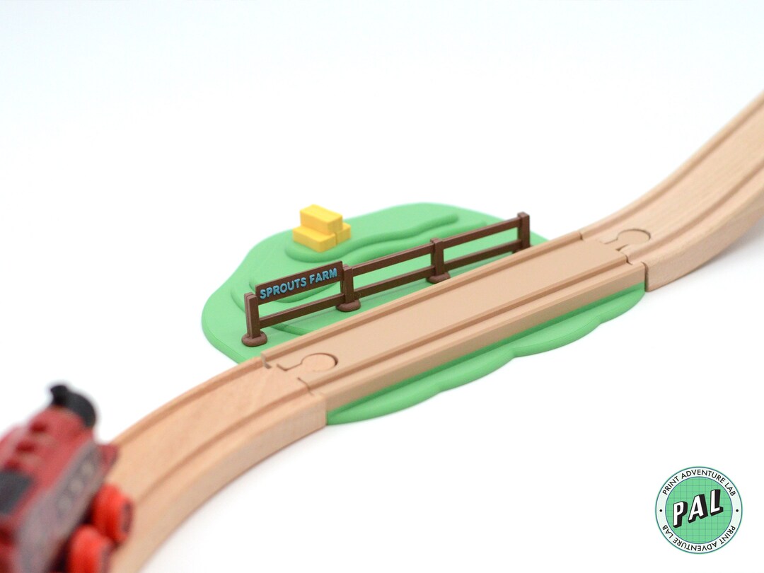 Personalized Scenic Farm Track for Wooden Train Set - Customizable Sign ...