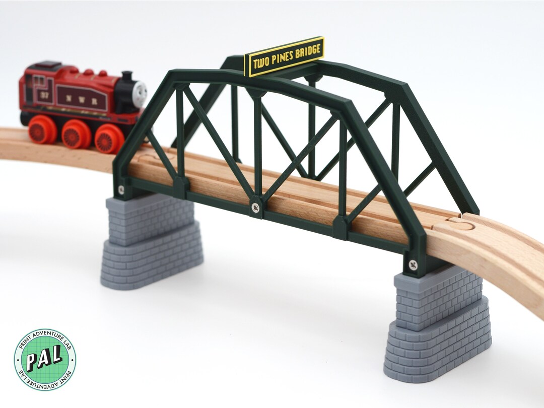 Personalized Truss Bridge for Wooden Train Track - Custom Sign ...