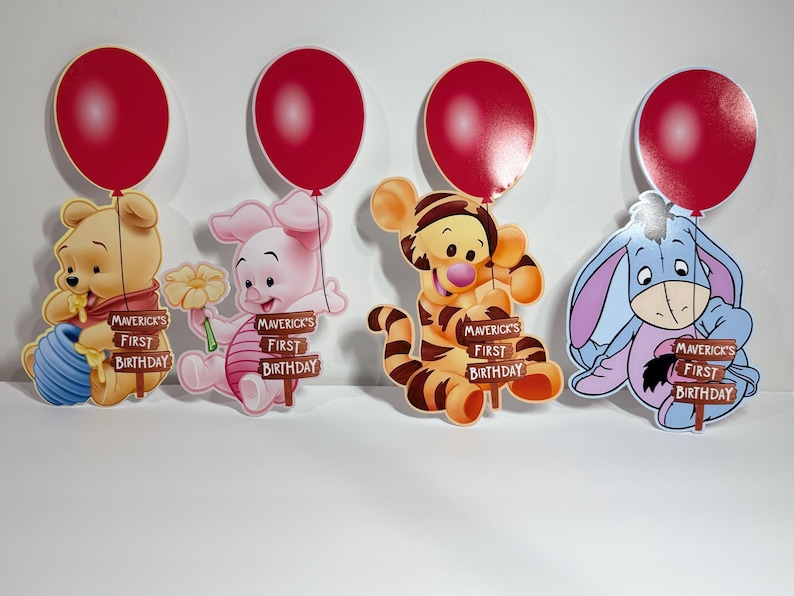 Winnie the Pooh Birthday Cutouts – Character Party Decorations - Etsy