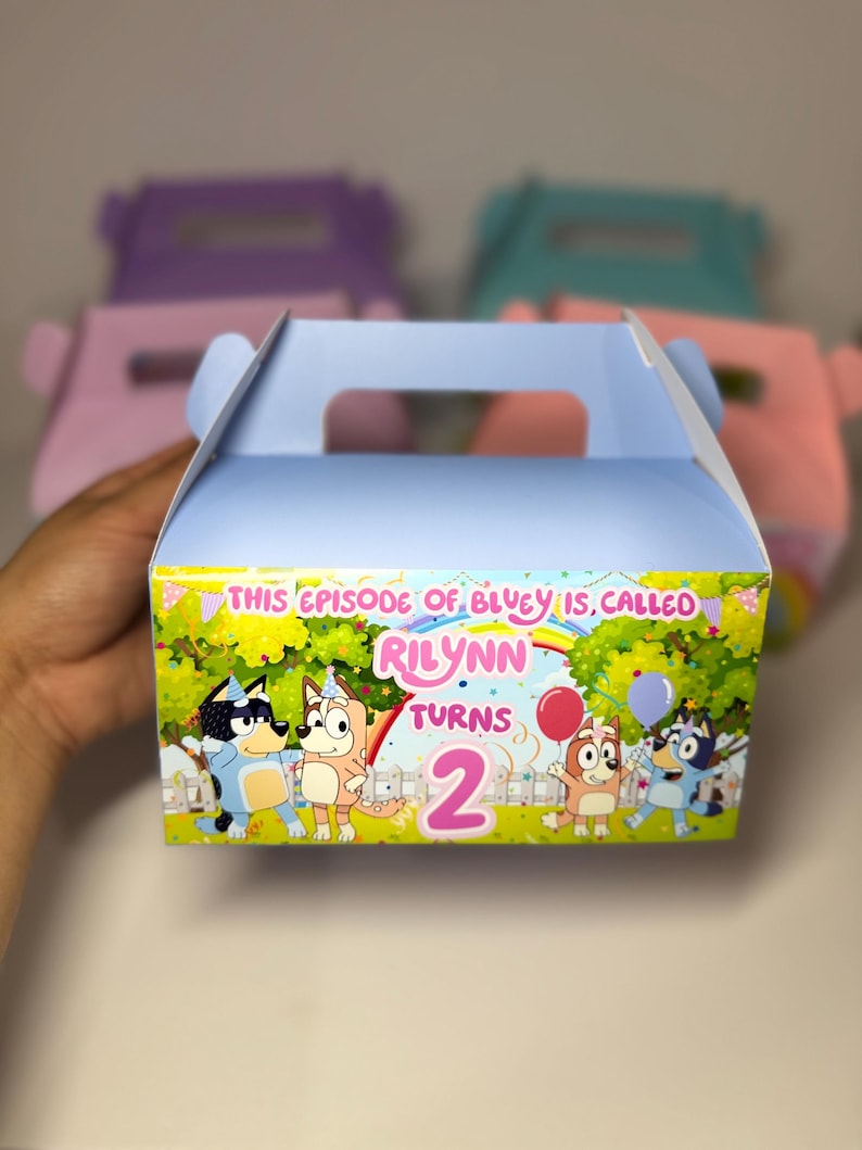 Personalized Bluey Birthday Favor Boxes: Custom Treat Boxes - Etsy