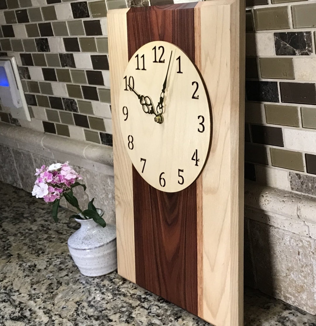 Unique Bolivian Rosewood Wall Clock, Handmade Wood Clock, Elegant ...