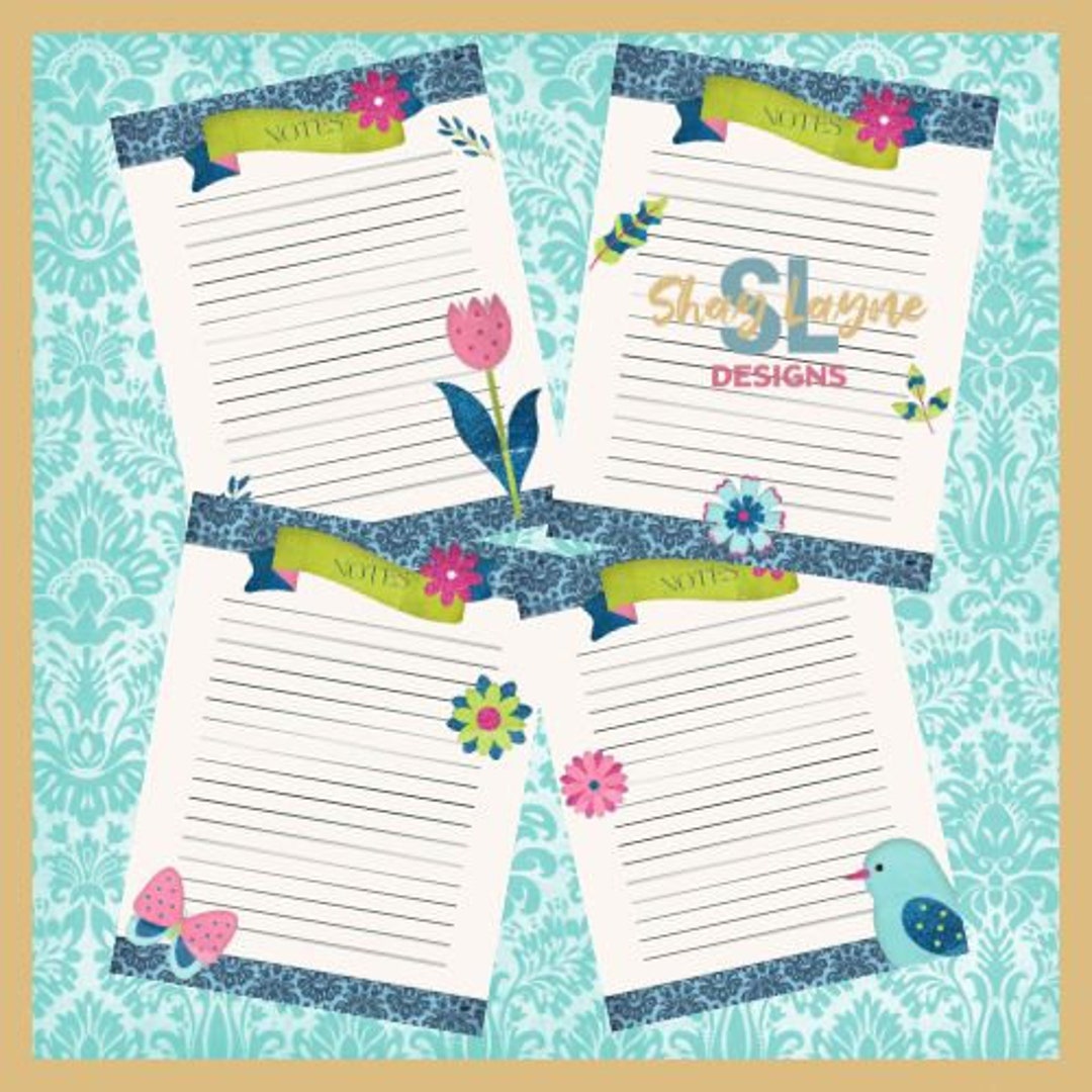 Spring Showers Digital Download/printable Notes/notepad - Etsy