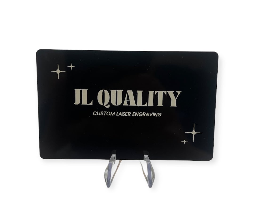 Engraved Metal Business Cards | Pack of 25 | QR Code Card | Metal Name ...