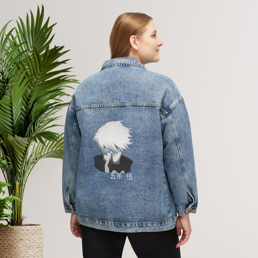 Gojo Satoru Anime Manga Jujutsu Kaisen Kawaii Woman Denim Jacket ...