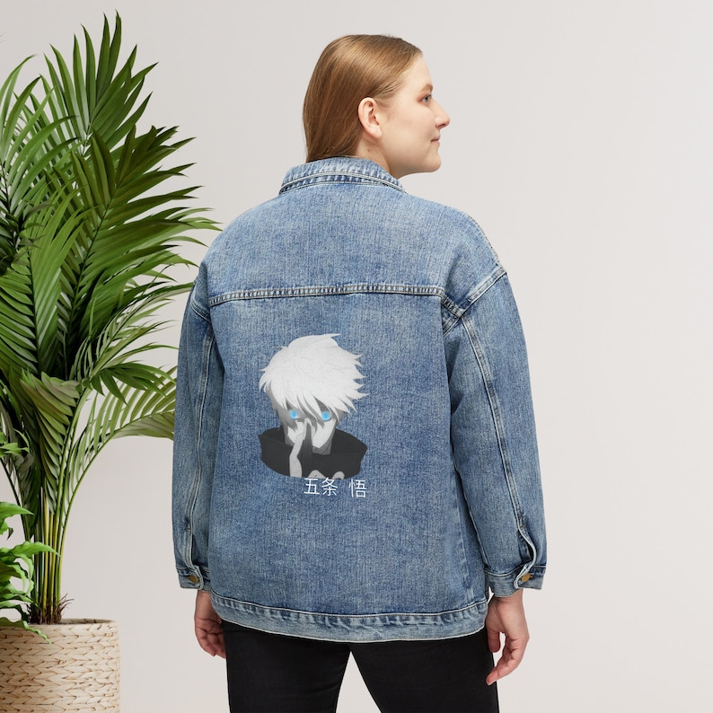 Gojo Satoru Anime Manga Jujutsu Kaisen Kawaii Woman Denim Jacket ...