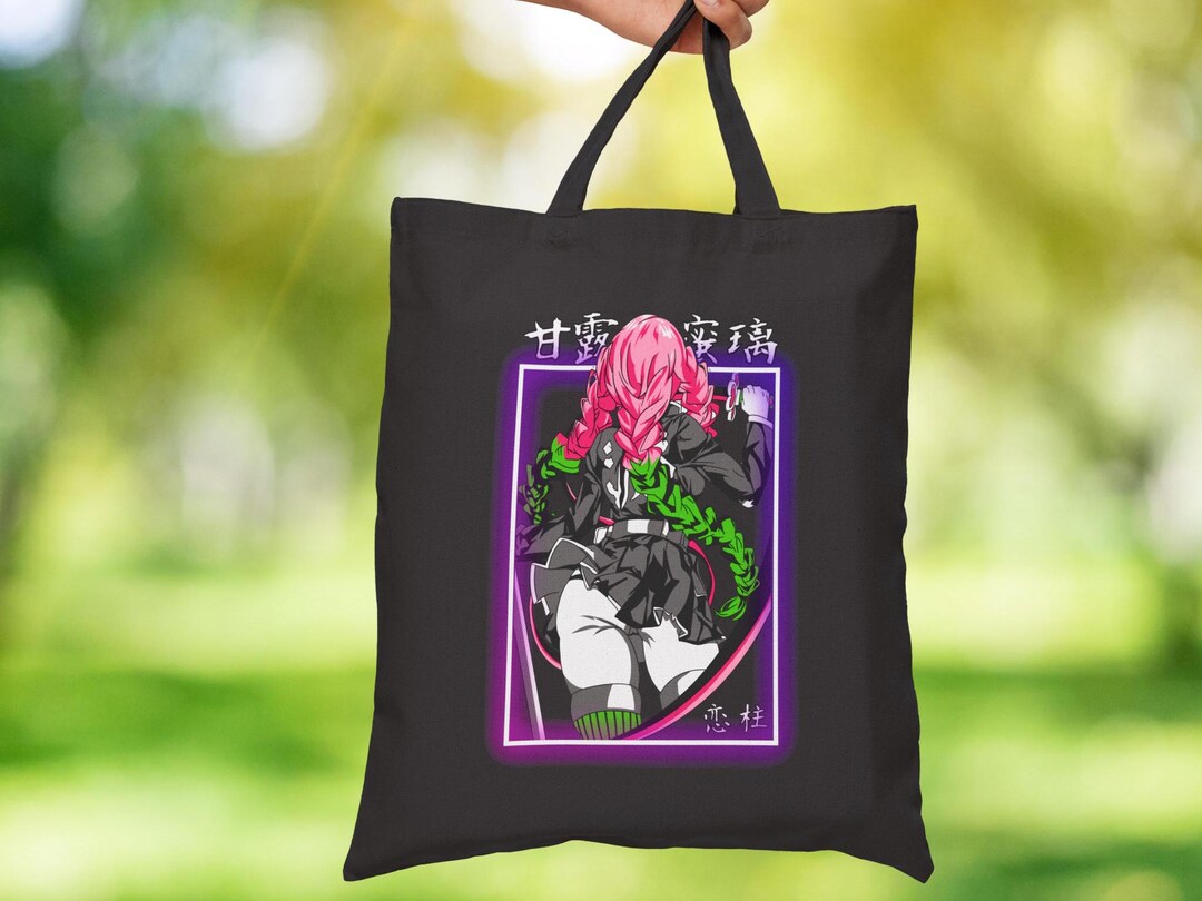 Demon Slayer Kimetsu No Yaiba Anime Manga Mitsuri Kanroji Custom Tote ...