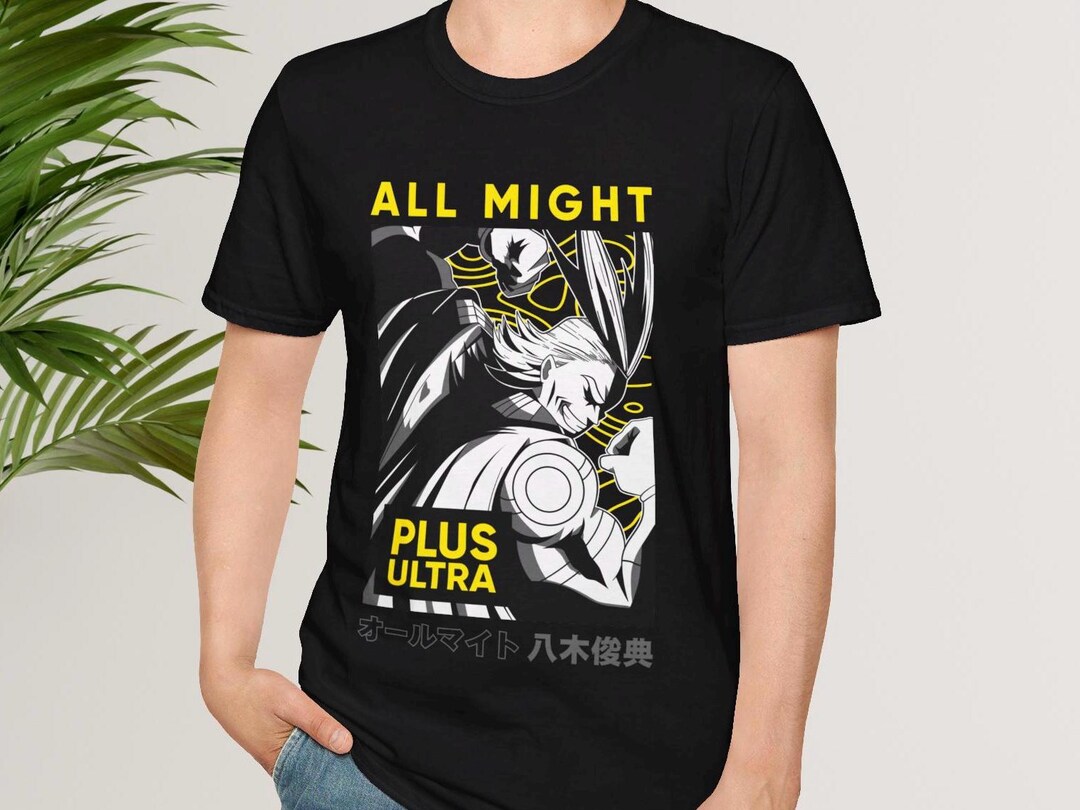 Anime Shirt All Might My Hero Academia Manga Webtoon Kawaii Shirt ...