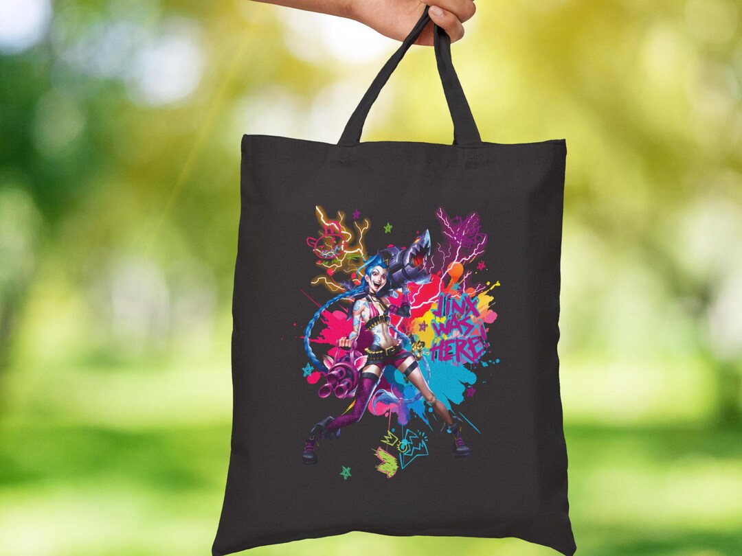 Jinx Arcane Tote Bag Gift for Gamer Gift Arcane League of Legends - Etsy