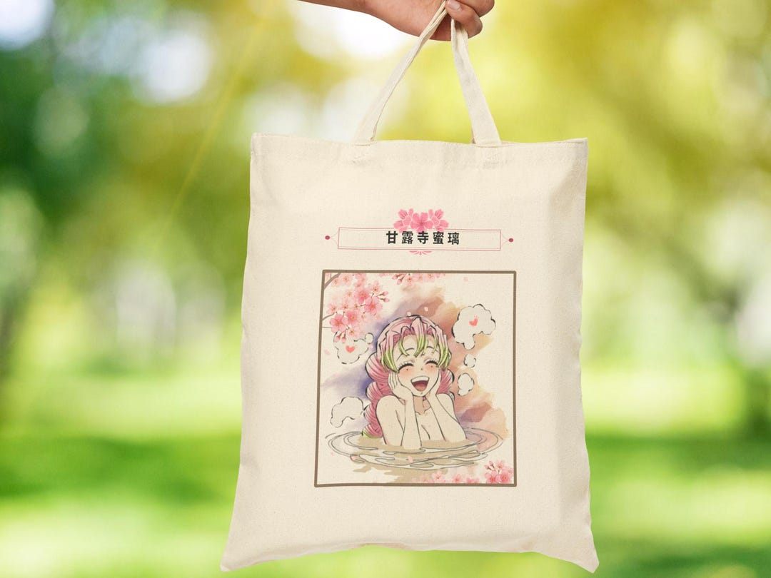 Demon Slayer Kimetsu No Yaiba Anime Manga Mitsuri Kanroji Custom Tote ...