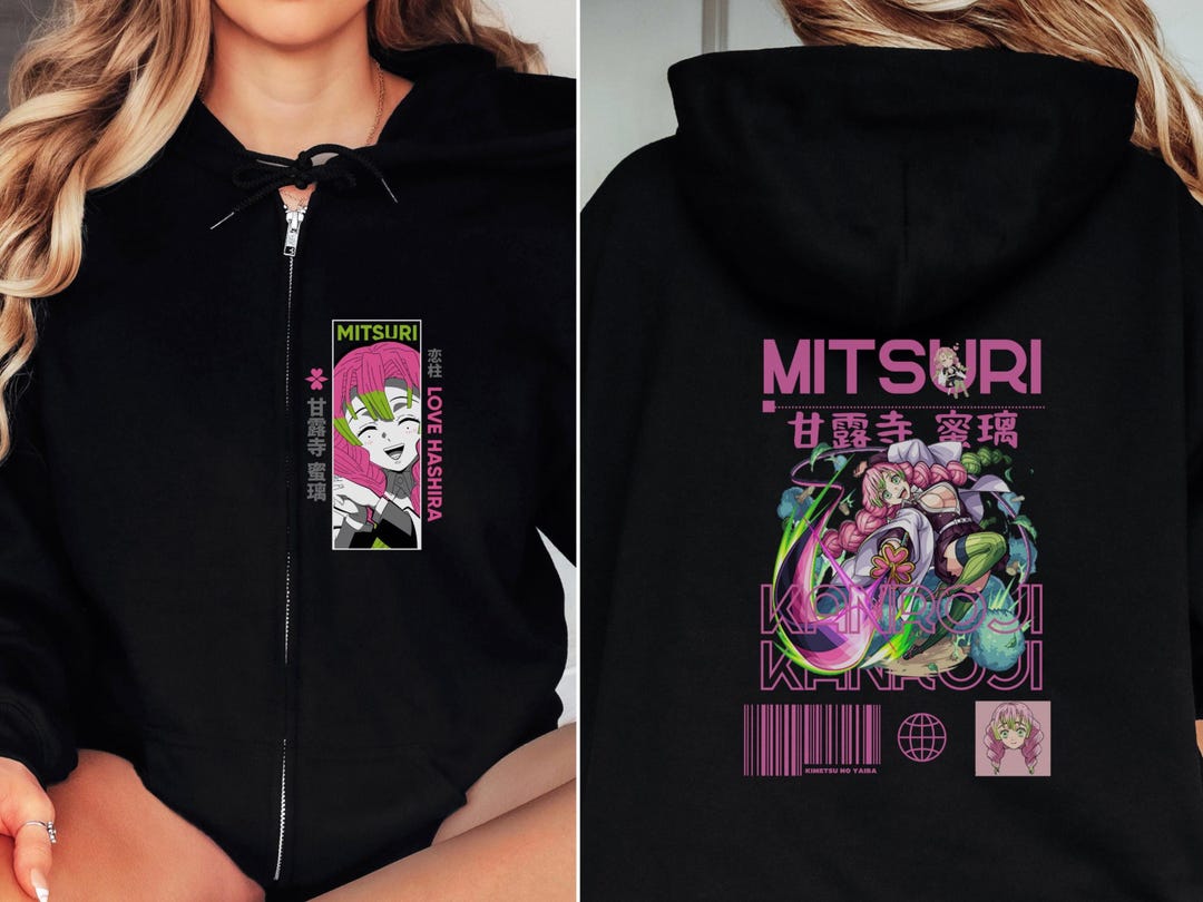 Anime Manga Hoodie Zipper Plus Size Gift for Friends Gift for Anime ...