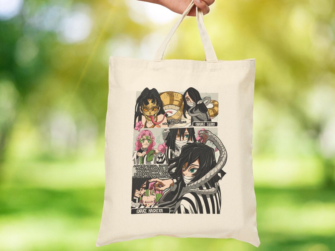 Obanai Iguro Hashira Demon Slayer Kimetsu No Yaiba Anime Custom Tote ...