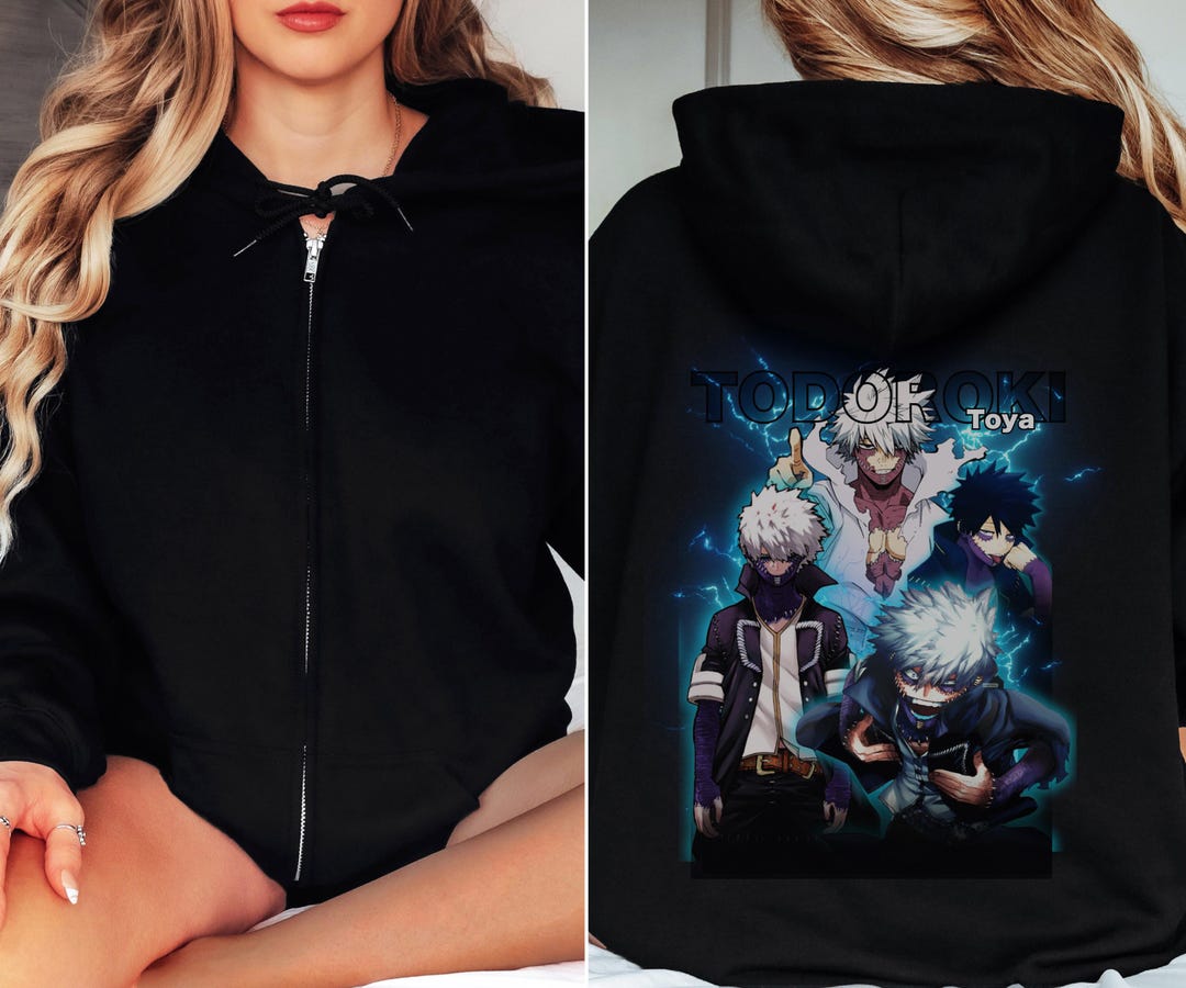 My Hero Academia Dabi Toya Todoroki Hoodie Zipper Plus Size Anime ...