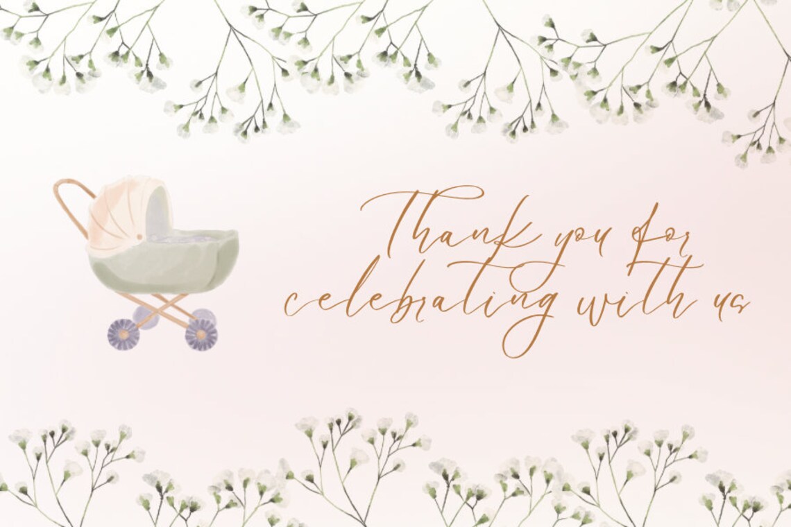 Elegant and Whimsical Baby Shower Invitation - Etsy