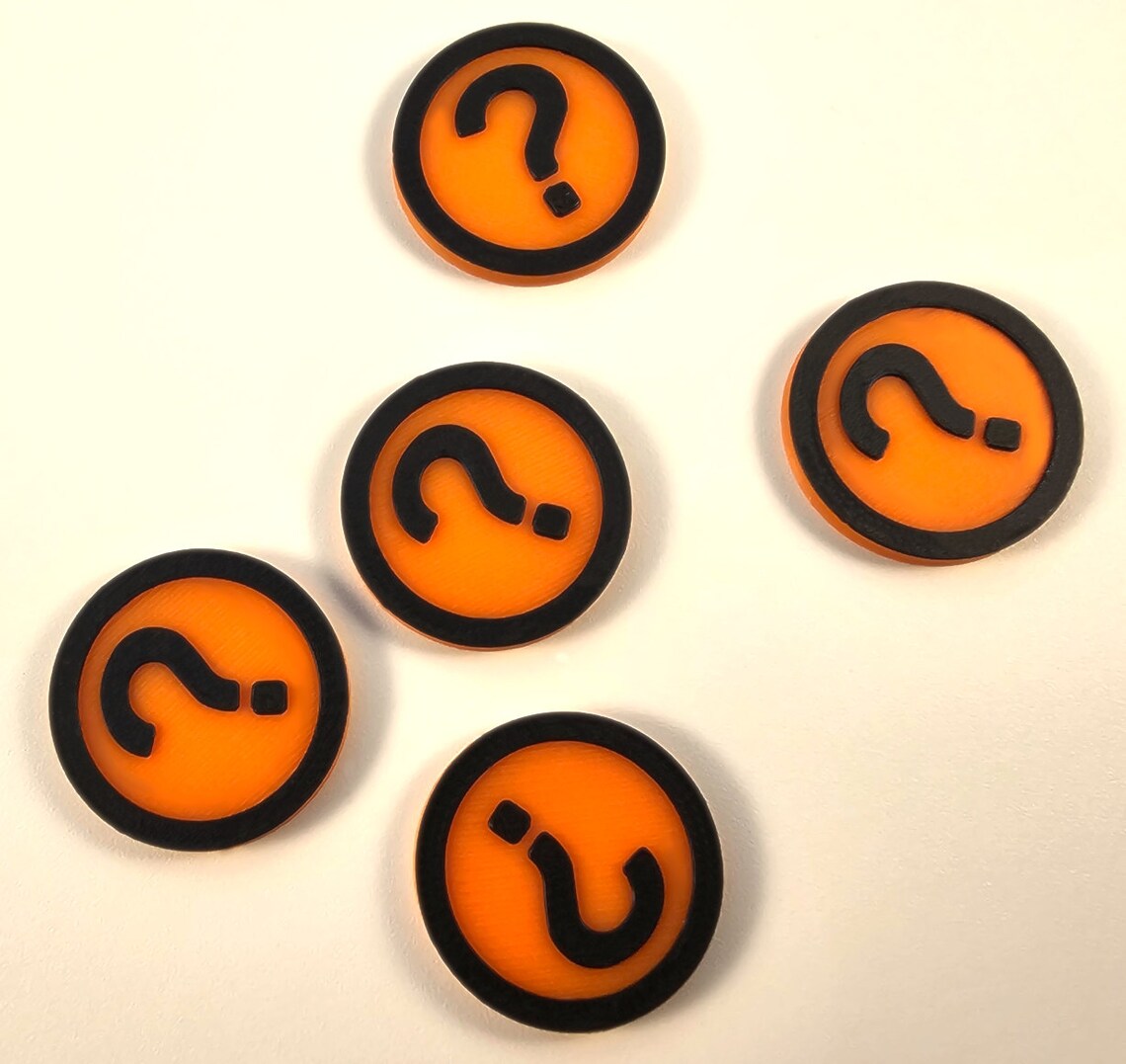 Question Mark Token (pack of 10) - Etsy