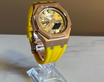 Casio G-shock Oak Black Green GA-2100 Custom Casioak Men's Watch - Etsy