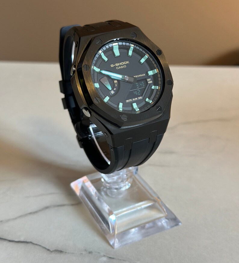 Casio G-shock Oak Black Green GA-2100 Custom Casioak Men's Watch - Etsy
