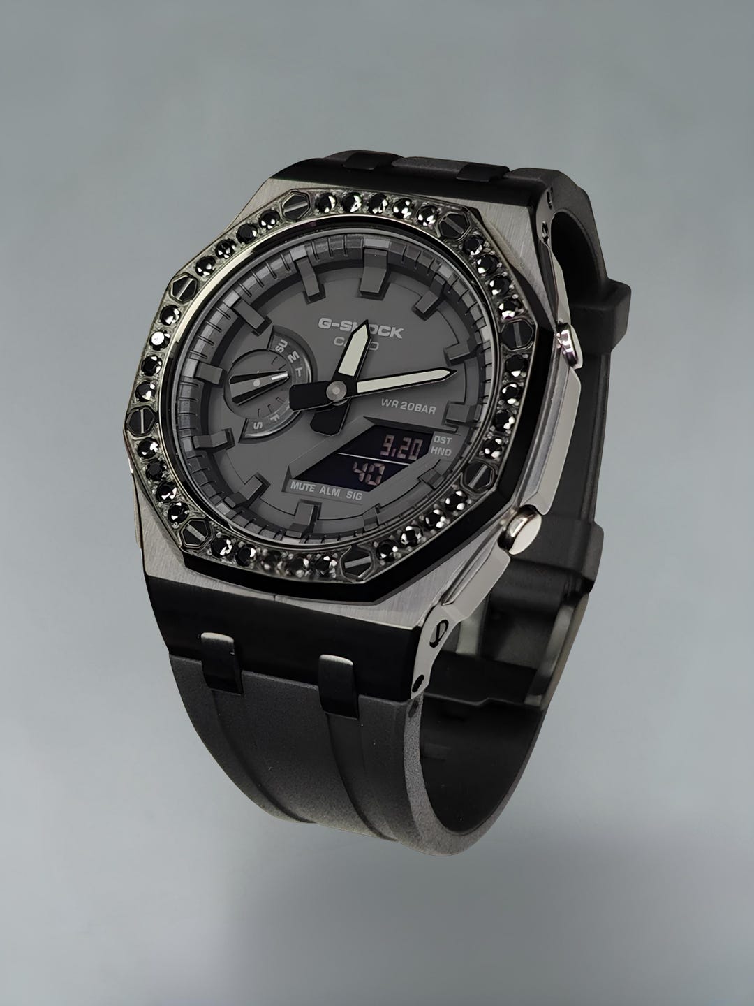 Casio G-shock GA2100 – Diamond Deep Black | Custom Casioak | Men's ...