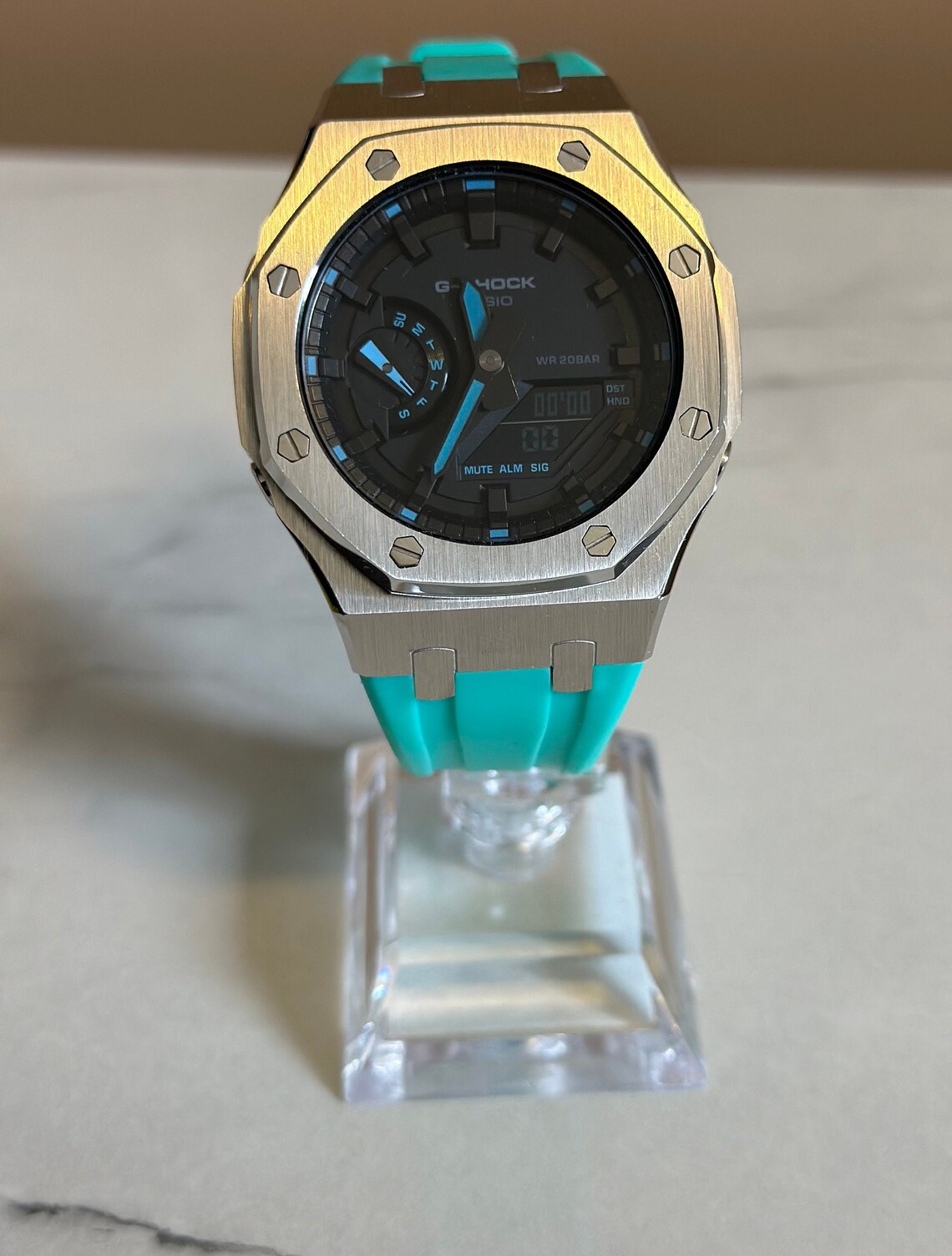 Casio G-shock Oak Blue GA-2100 Custom Casioak Men's Watch - Etsy UK