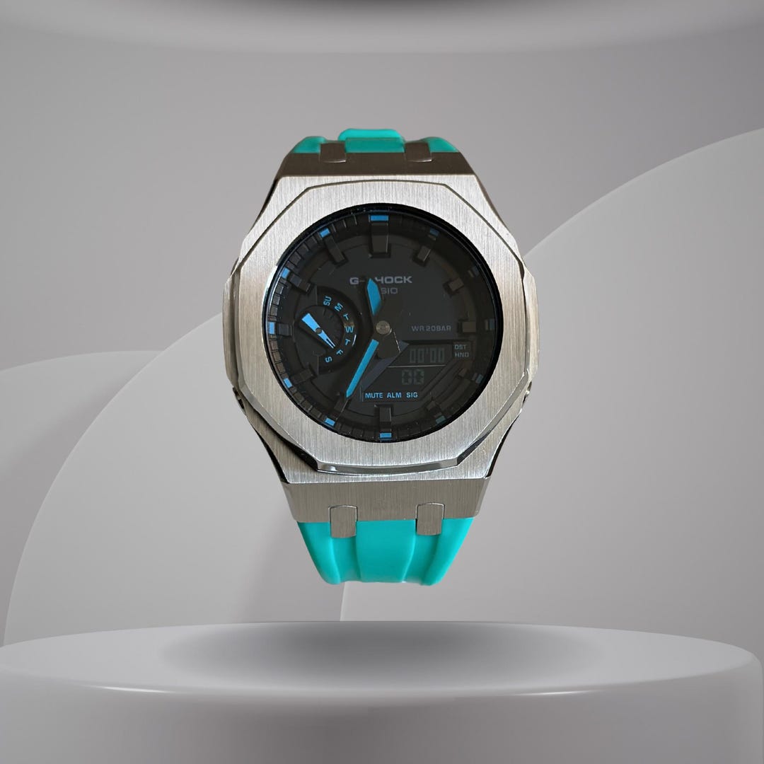 Casio G-shock GA2100 – Sky Blue | Custom Casioak | Men's Watch | Mod ...