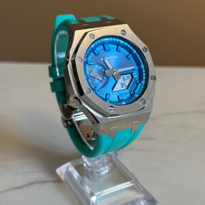Casio G-shock Oak Blue Dial GA-2100 Custom Casioak 44mm - Etsy