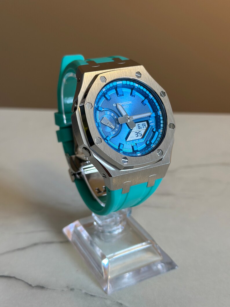 Casio G-shock Oak Blue Dial GA-2100 Custom Casioak 44mm - Etsy