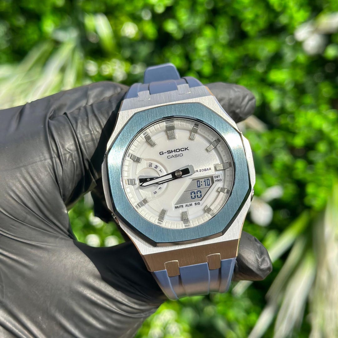 Casio G-shock GA2100 Custom - Royal Blue White | Casioak | Men's Watch ...