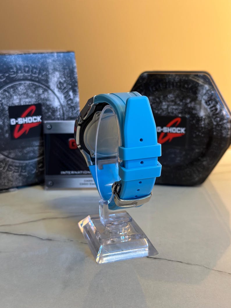 Casio G-shock Oak Blue Silver GA-2100 Custom Casioak Men's Watch - Etsy