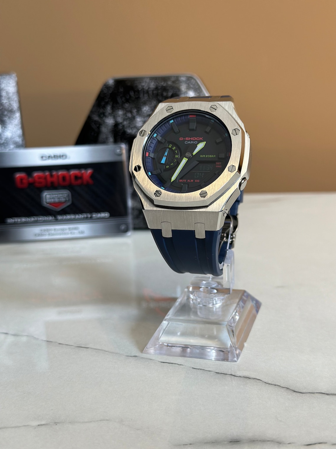 Casio G-shock Oak Purple Blue GA-2100 Custom Casioak Men's Watch - Etsy ...