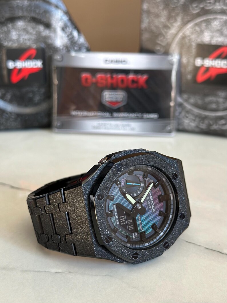 Casio G-shock Oak Frosted Black Disco GA-2100 Custom Casioak Men's ...
