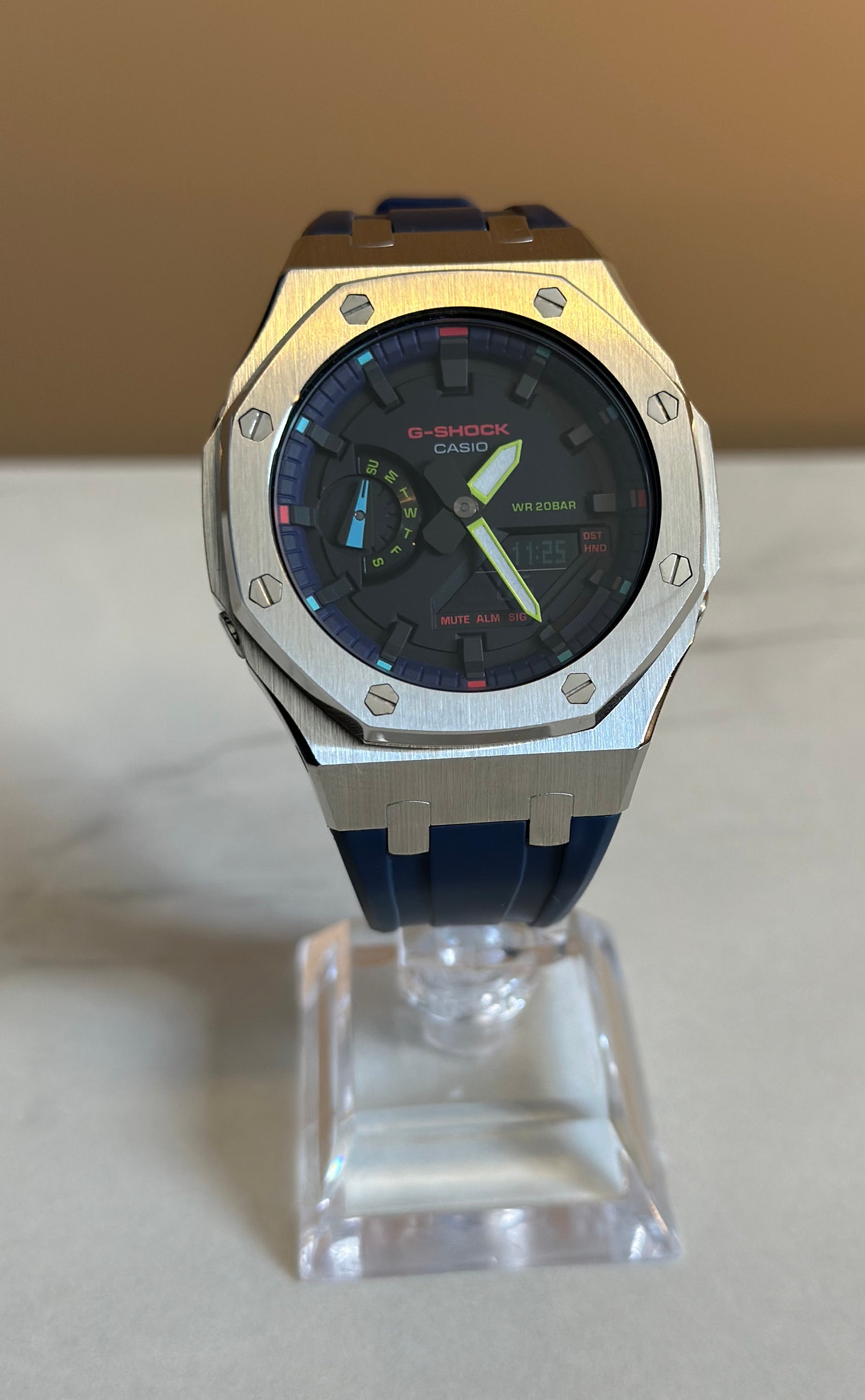 Casio G-shock Oak Purple Blue GA-2100 Custom Casioak Men's Watch - Etsy ...