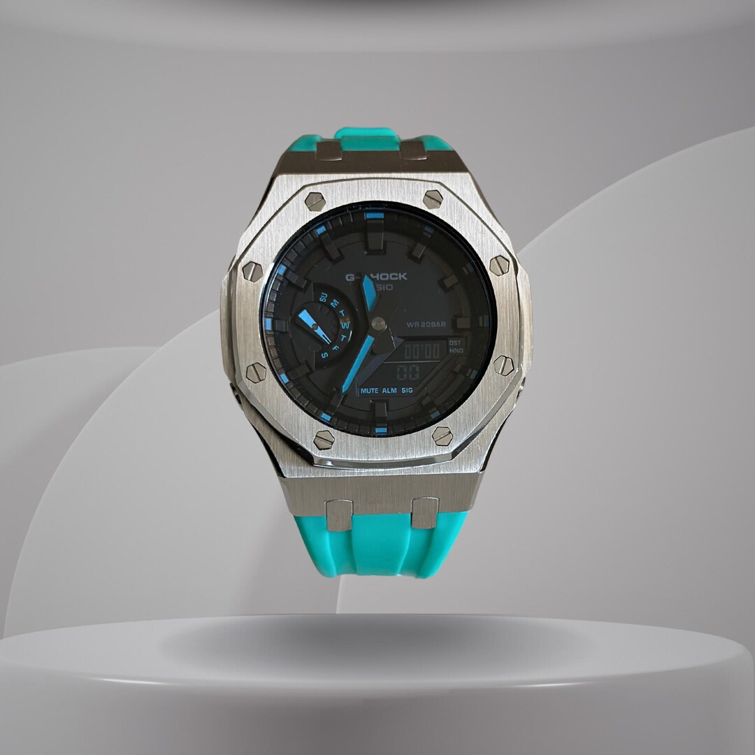 Casio G-shock Oak Mod - Blue - GA-2100 Custom Casioak | Men's Watch - Etsy