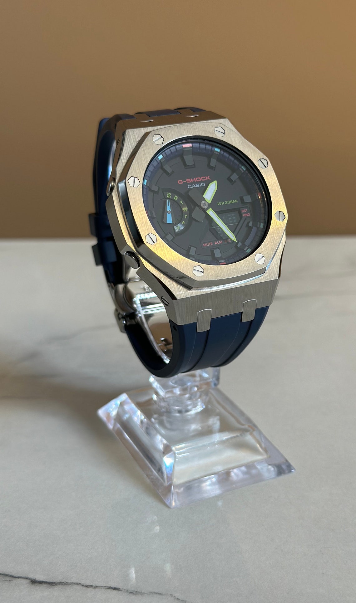 Casio G-shock Oak Purple Blue GA-2100 Custom Casioak Men's Watch - Etsy ...