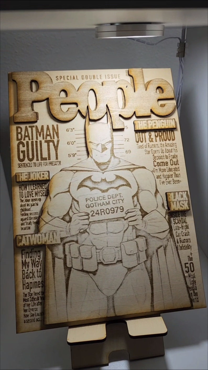 Batman Guilty People Magazine Wood Plaque - Etsy
