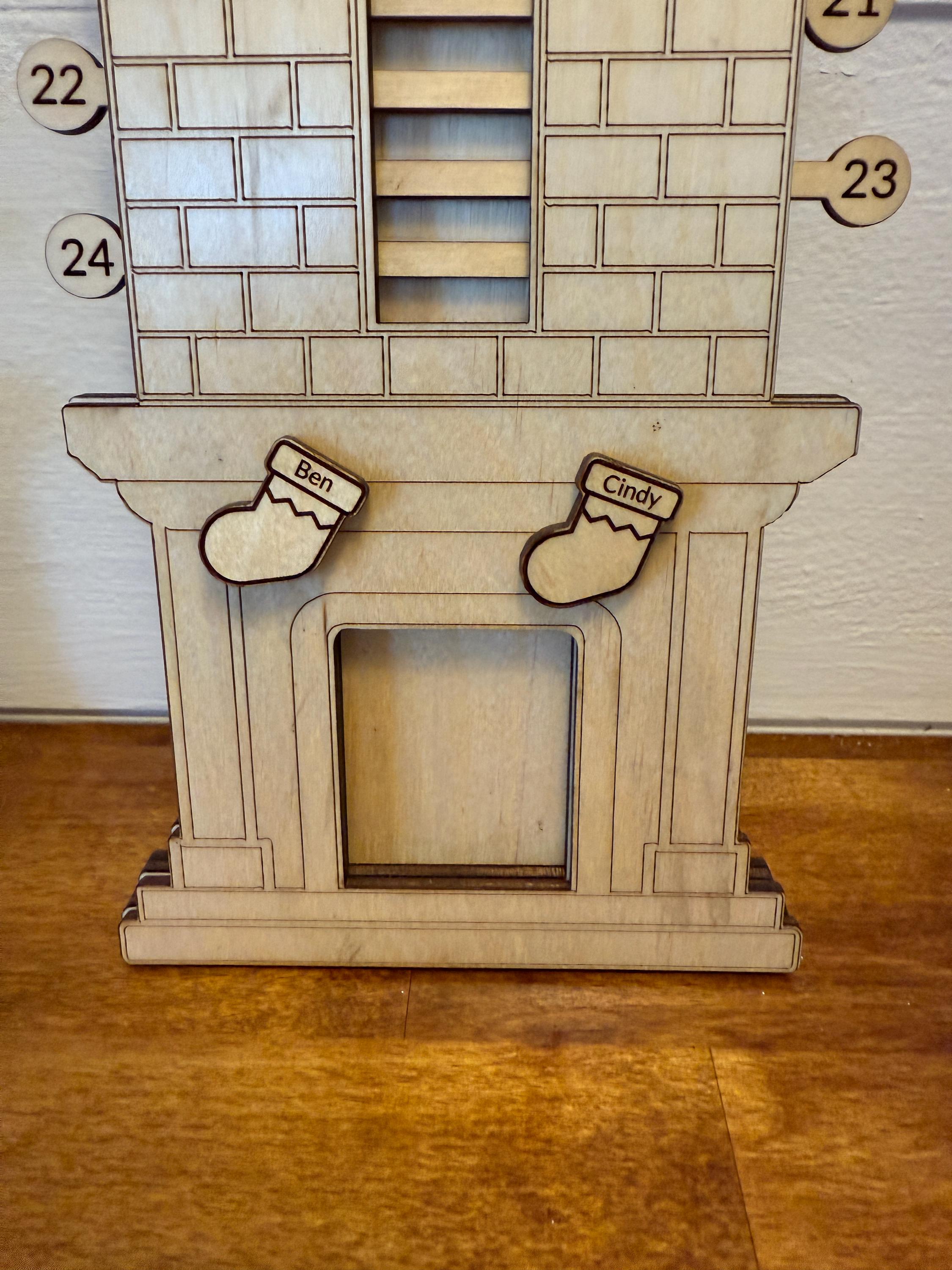 Santa Going Down the Chimney Advent Calander for Christmas Countdown ...