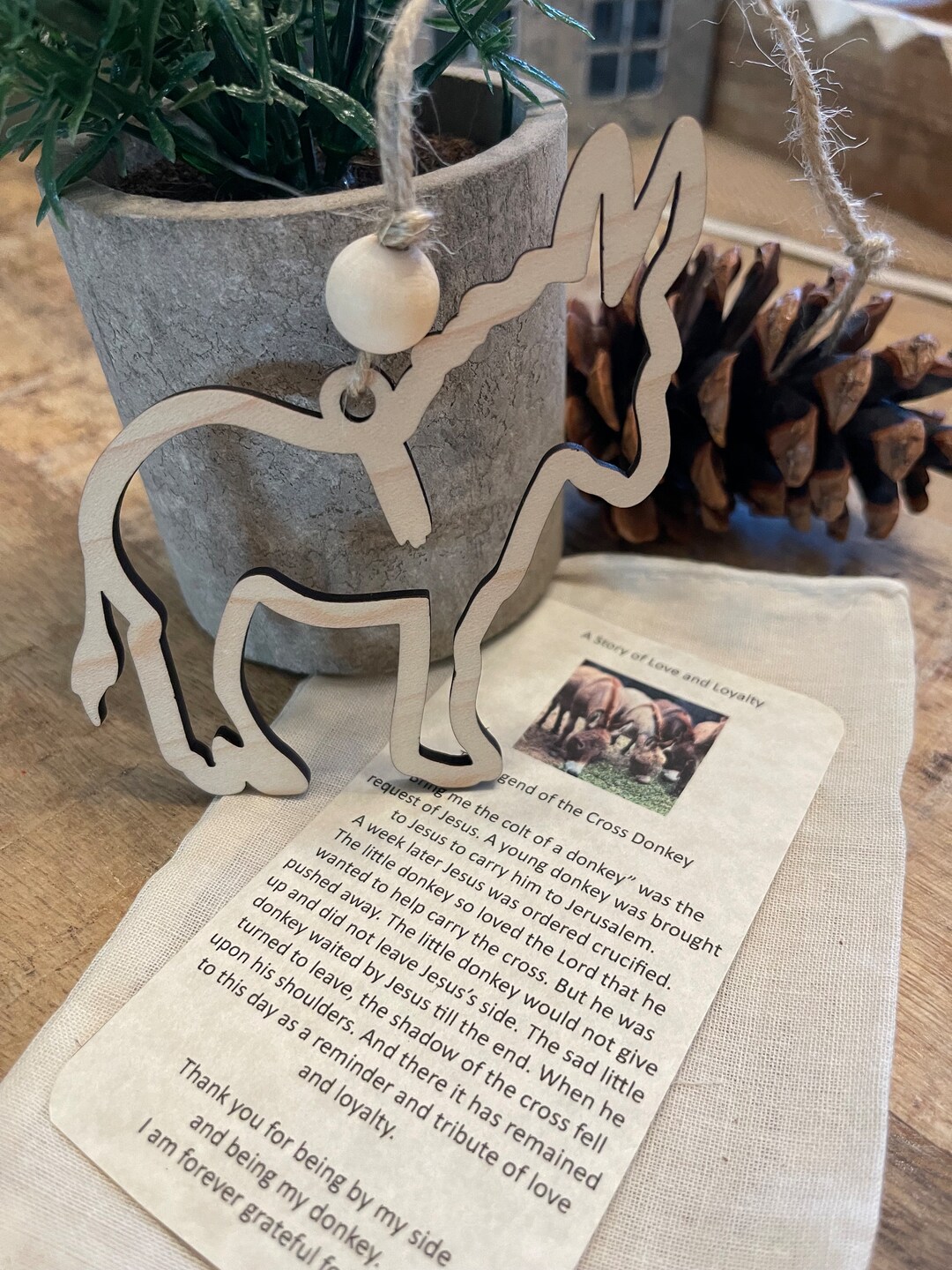 A Story of Love and Loyalty Donkey Ornament Gift Cross Donkey Legend ...