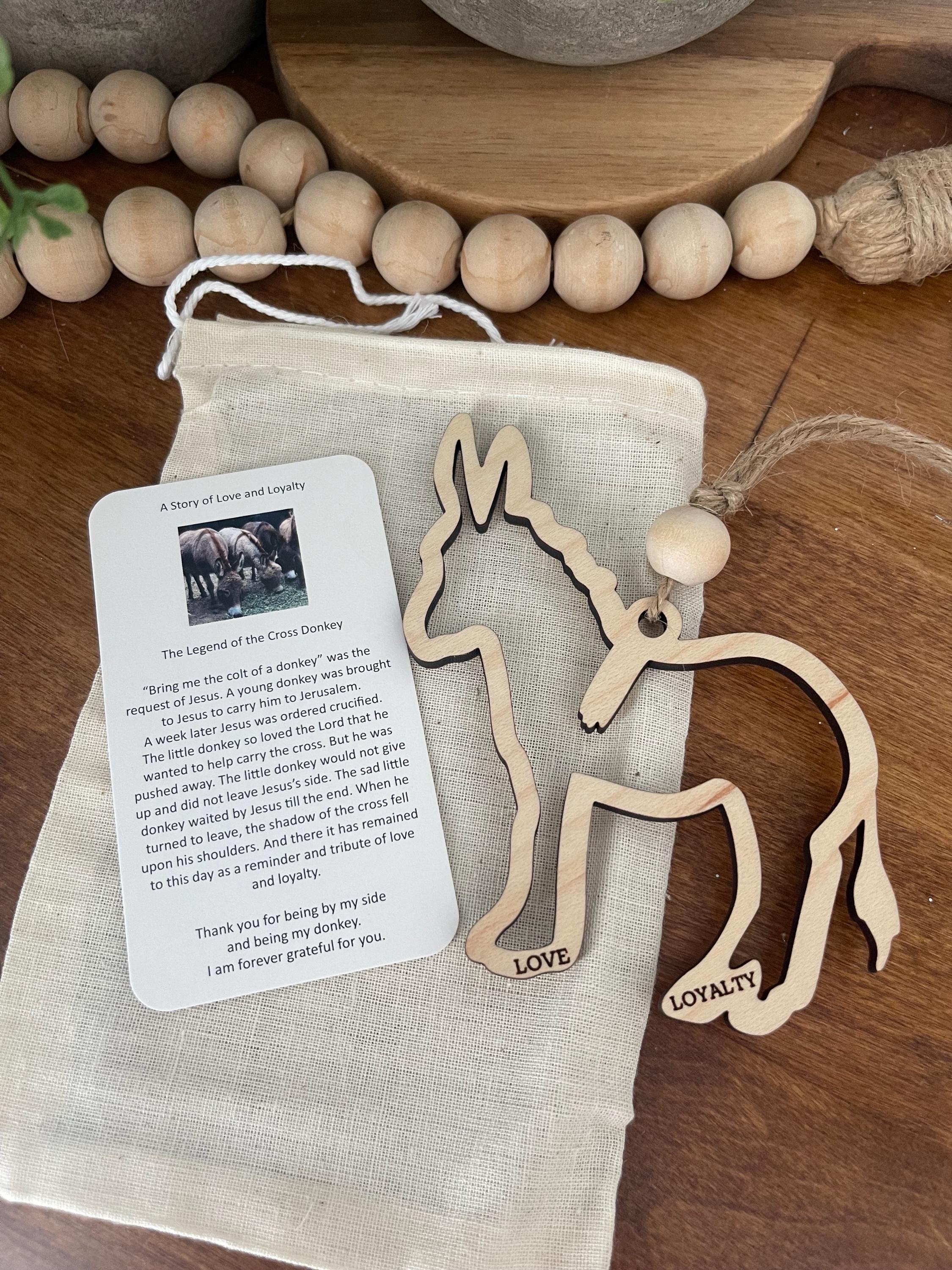 A Story of Love and Loyalty Donkey Ornament Gift - Cross Donkey Legend ...