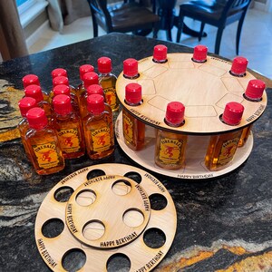 21 Bottle Tier Fireball Shot Tower 3 or 4 Tier Alcohol Cake, 21st ...