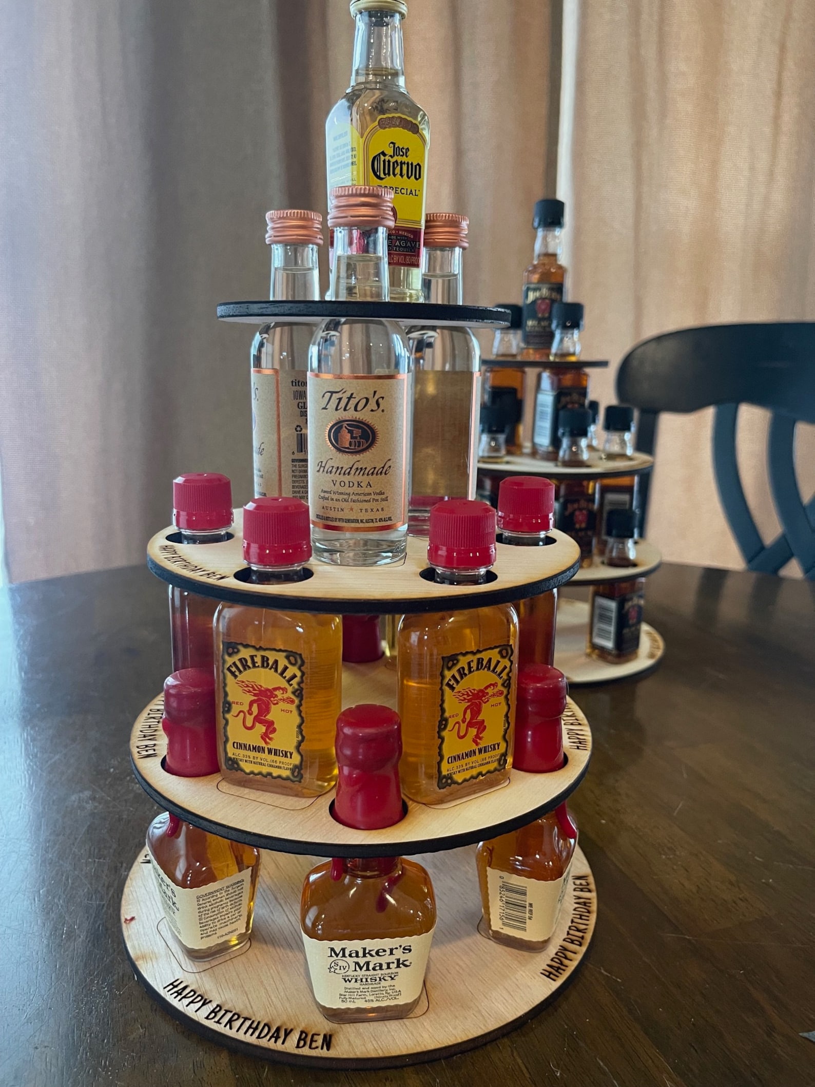 16 Bottles 4 Tier Alcohol Liquor Shot Tower Display Cake , Fits ...