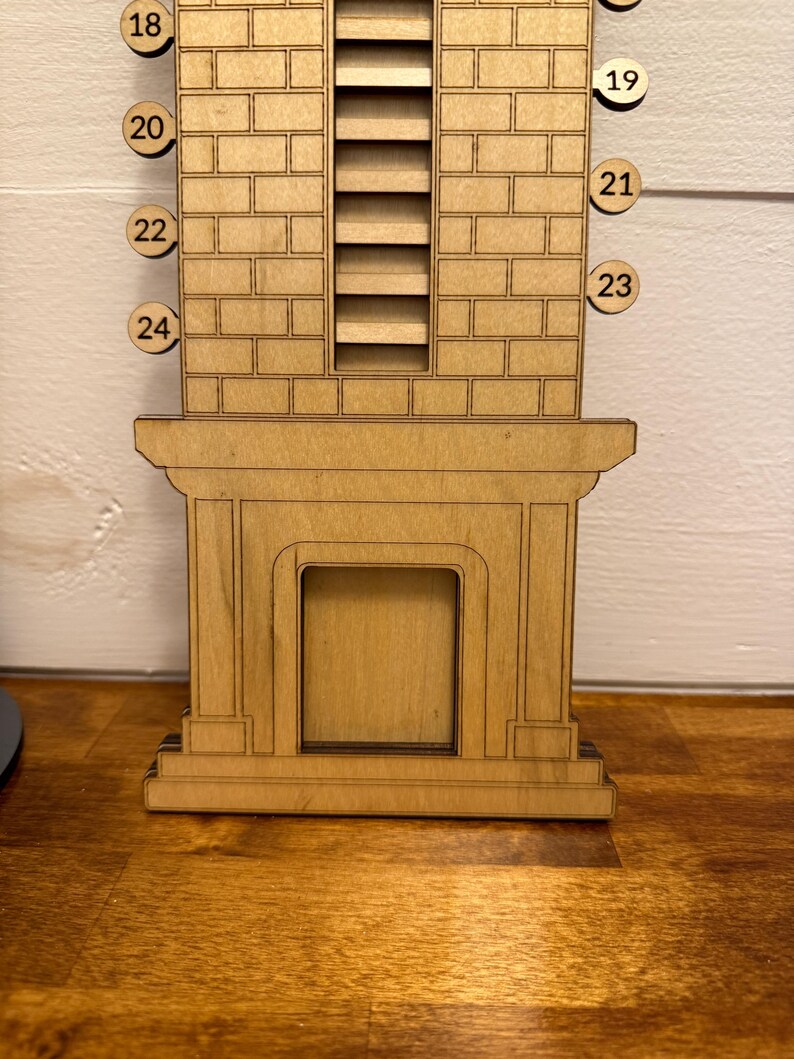 Santa Going Down the Chimney Advent Calander for Christmas Countdown ...